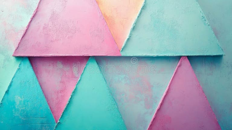 Pastel Triangle Shapes Abstract Textured Wall Stock Illustration ...