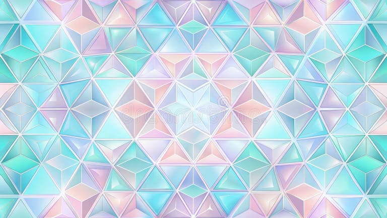 Pastel Triangular Geometric Pattern Abstract Iridescent Surface Texture with Subtle Color ...