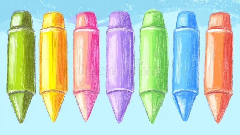 Pastel Underscore Strokes HandDrawn Marker Set for Highlighting and ...