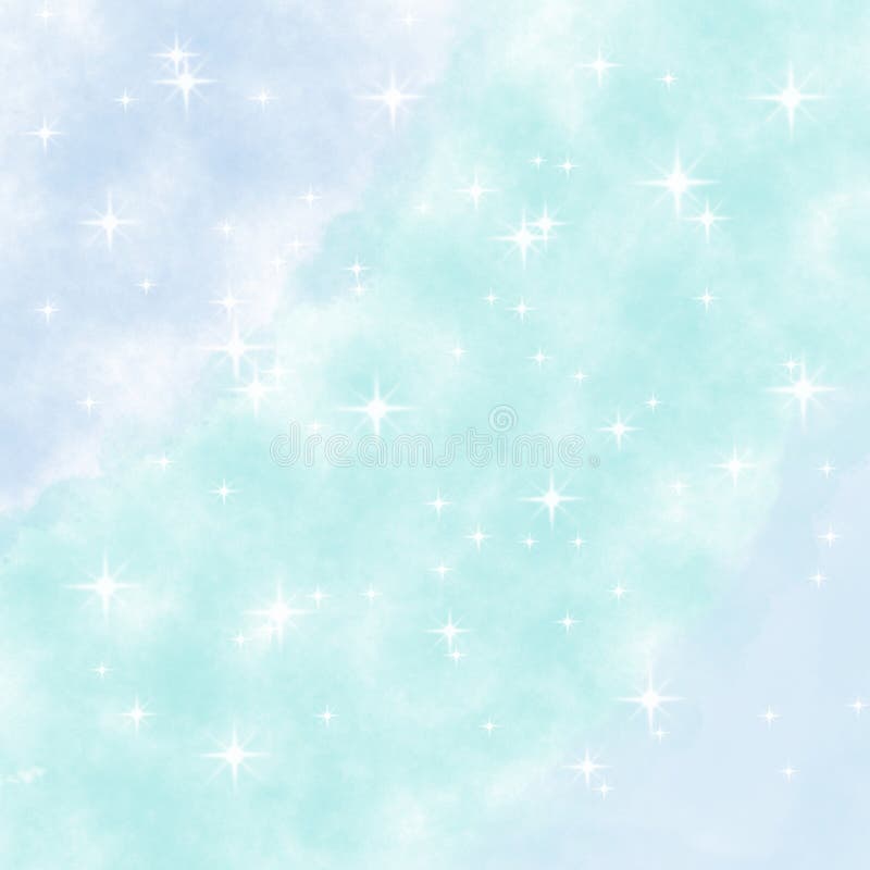 Pastel Universe Watercolor Paint Background. Stock Illustration ...