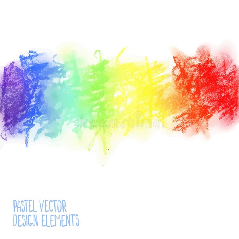 Pastel Vector Hand Drawn Rainbow Background Stock Vector - Illustration ...