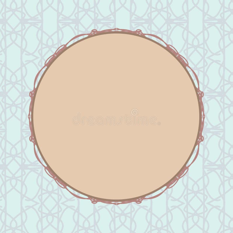 Pastel Vintage Stylized Round Frame Stock Vector - Illustration of ...