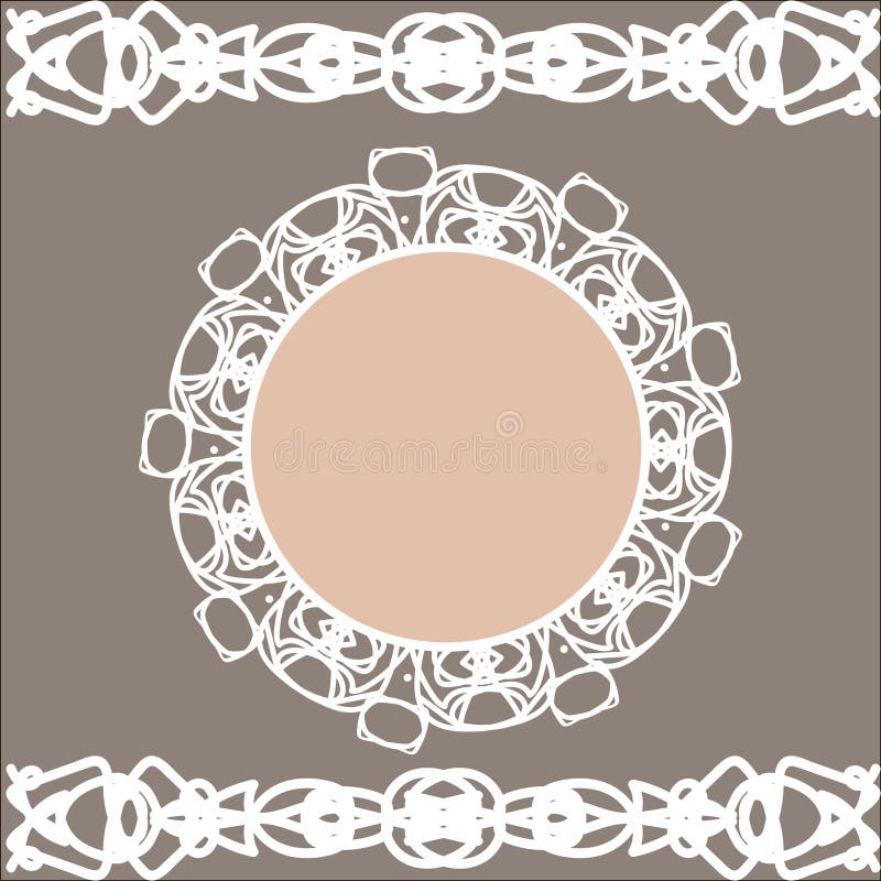 Pastel Vintage Stylized Round Frame and Borders Stock Vector ...
