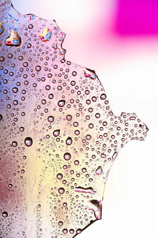 Water Drops on Pretty Pink Background Stock Image - Image of splashes ...