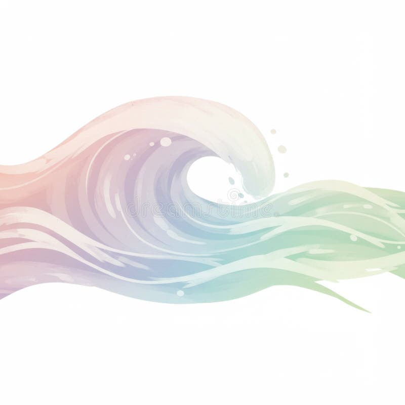 Pastel Wave Abstract Background Design Stock Illustration ...