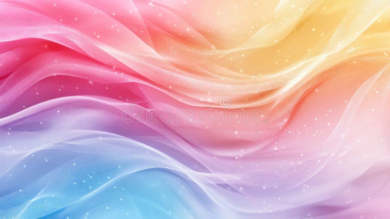 Pastel Wave Abstract Background with Glitter Stock Illustration ...