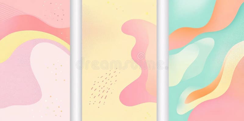 Pastel Wave Abstract Backgrounds Stock Illustration - Illustration of ...