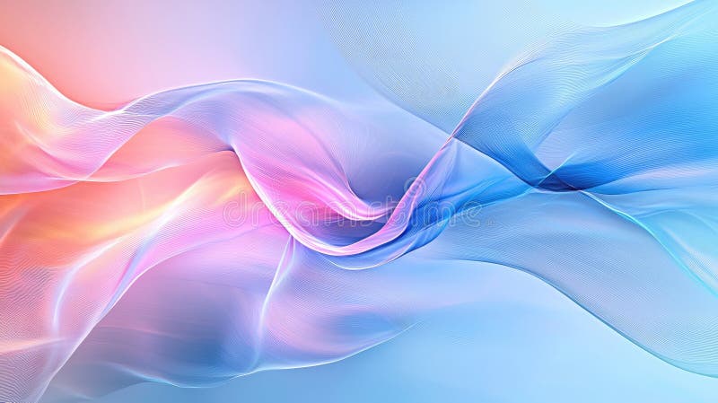 Elegant Pastel Abstract Wave Motion with Digital Smooth Color Stock ...