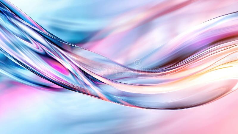 Elegant Pastel Abstract Wave Motion with Digital Smooth Color Stock ...