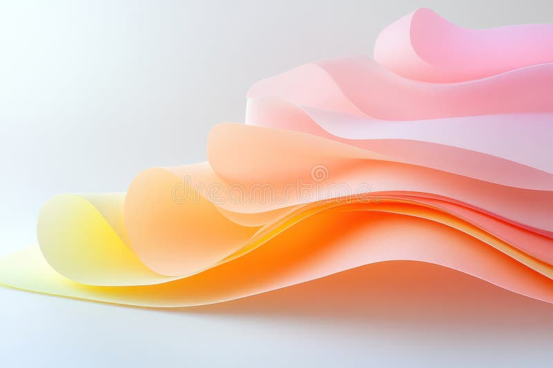 Pastel Waves - Abstract Background with Soft Colored Wavy Shapes Stock ...