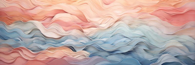 Pastel Waves Flowing in Peaceful Abstract Artwork. Calming Background ...