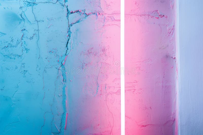 Pastel White Pink and Blue Gradient with Vibrant Red Neon Lights ...