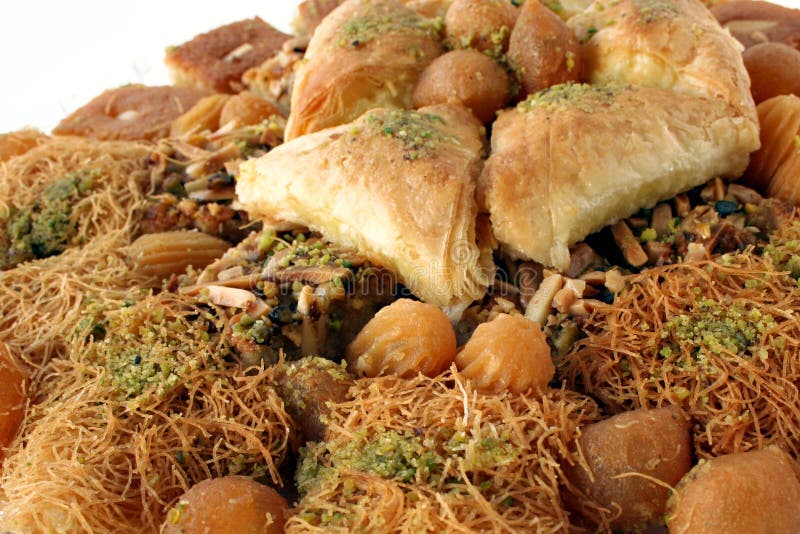 Pastelarias doces árabes foto de stock. Imagem de café - 1876120