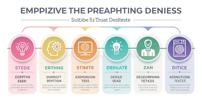 5 PastelColored Steps To Innovative Design Thinking a Visual Guide for ...