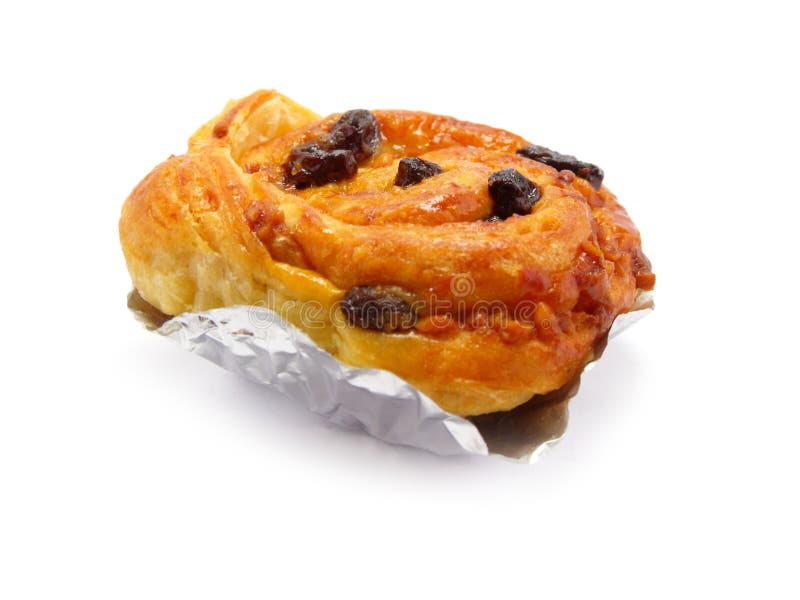 Pasteles Daneses Dulces Del Bollo De Leche De La Pasa Foto de archivo ...