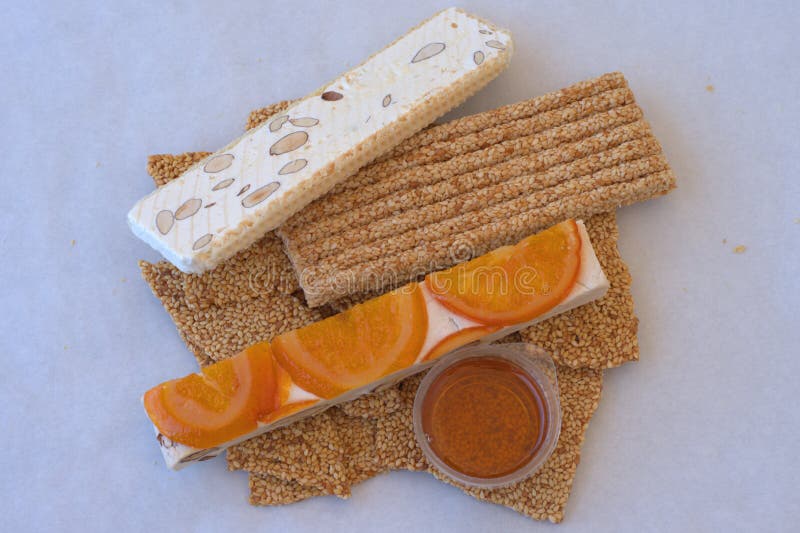 Pasteli with Sesame, Honey, Peanut . Stock Image - Image of isolated ...