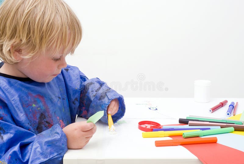 Pasting paper stock photo. Image of apron, person, single - 9362844