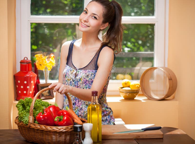 Pasto Sano Preparante Castana Splendido Immagine Stock - Immagine di ...