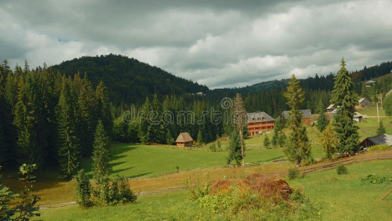 Pastoral Scene in the Romanian Countryside on an Sunny Day - Wide Angle ...