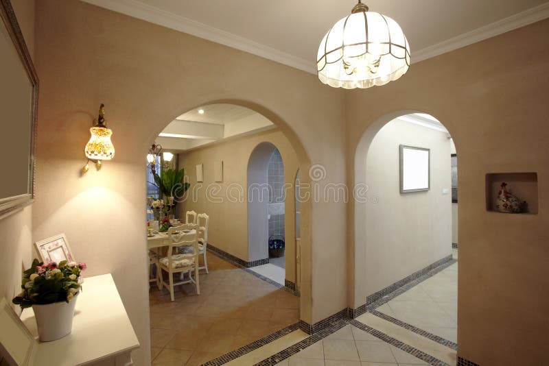 The Pastoral Style Living Room Stock Photo - Image of furniture, chair ...