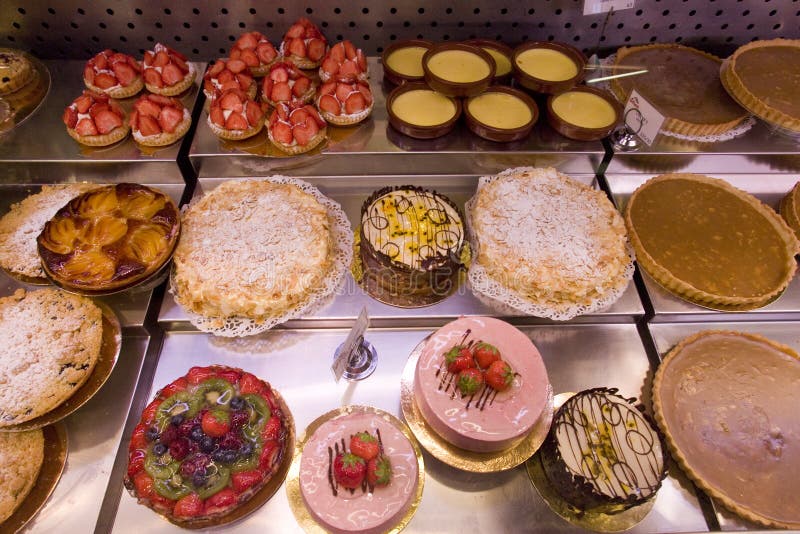 Fresh Cake Display stock image. Image of market, group - 22376551