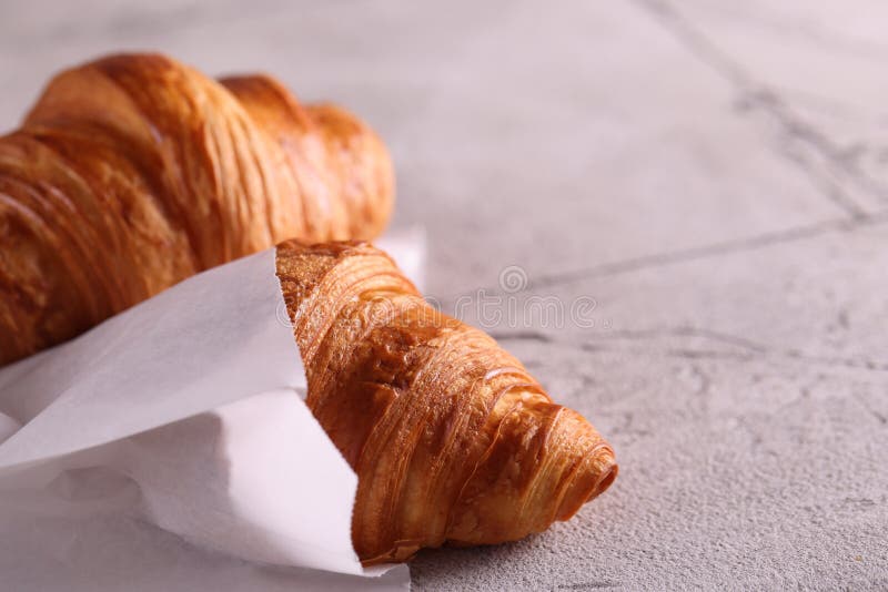 Pastries Fresh Classic Croissants Stock Photo - Image of meal, crispy ...