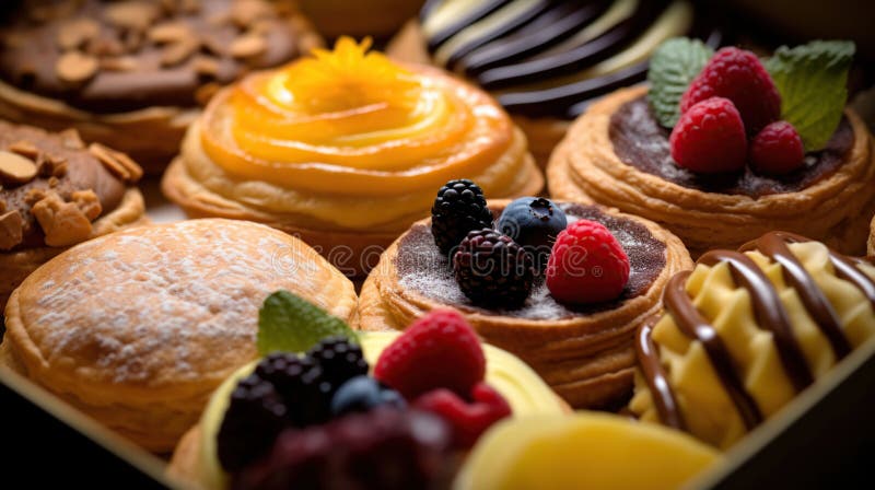 Of Pastries, Sweet and Indulgent Flavors, Generative AI Stock ...