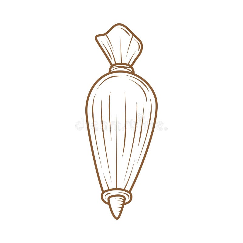 Pastry bag icing stock vector. Illustration of frosting - 261006198