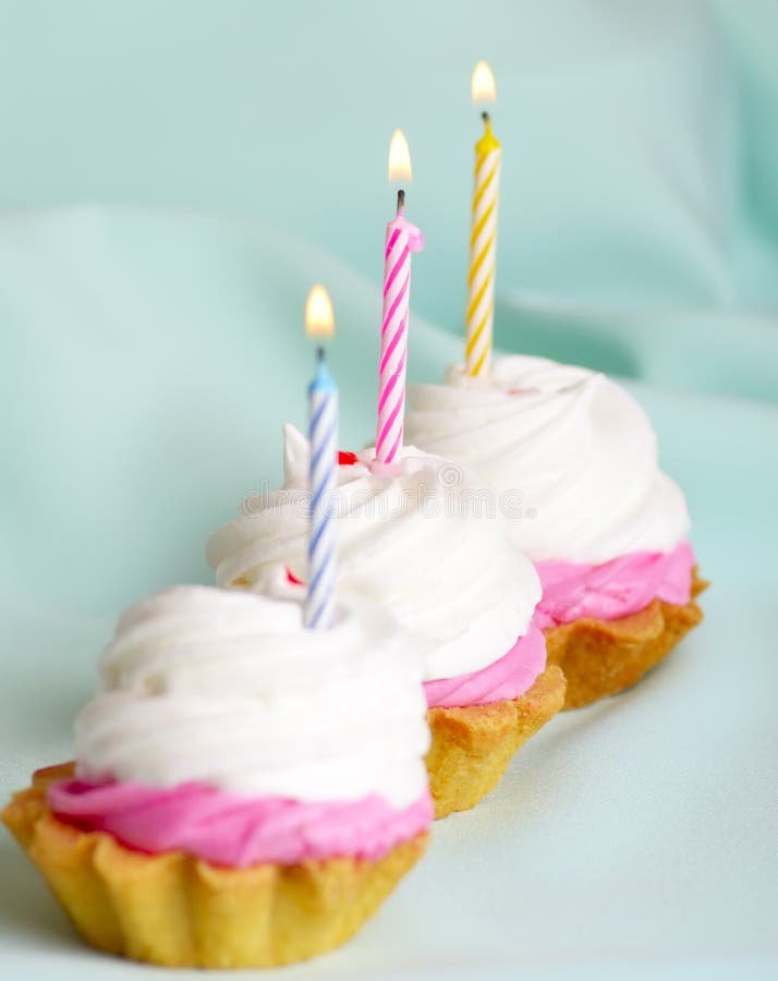 Pastry basket with candles stock photo. Image of cake - 73048536