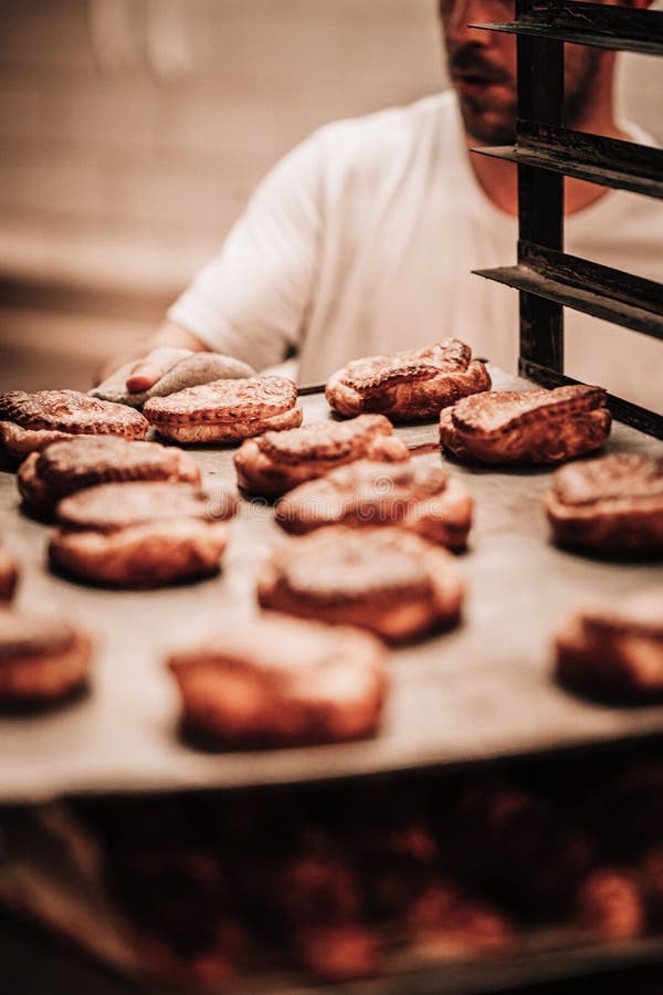 Pastries in a Bakery Close Up Stock Photo - Image of vertical, baguette ...