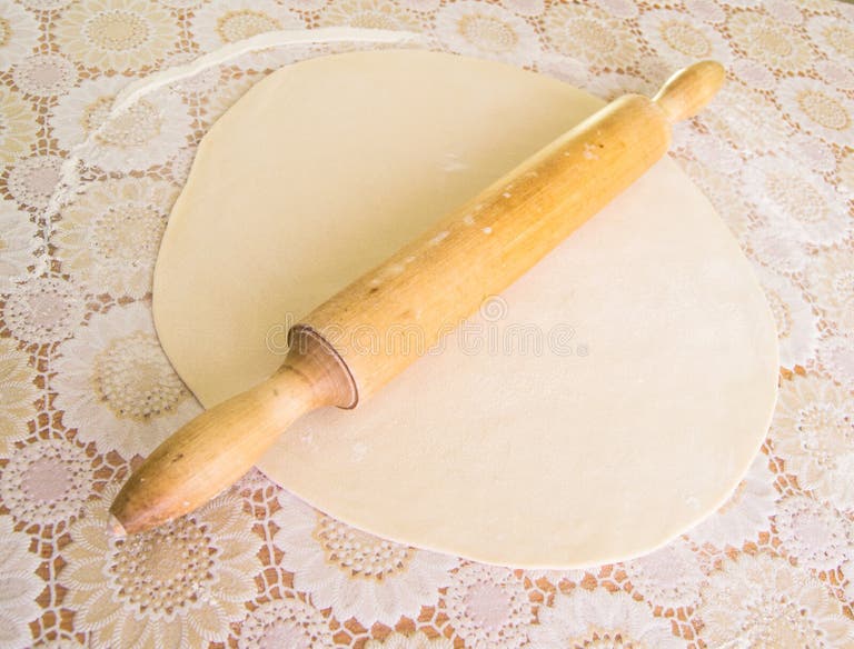 Pastry for a Cake and a Rolling Pin Stock Photo - Image of grater ...