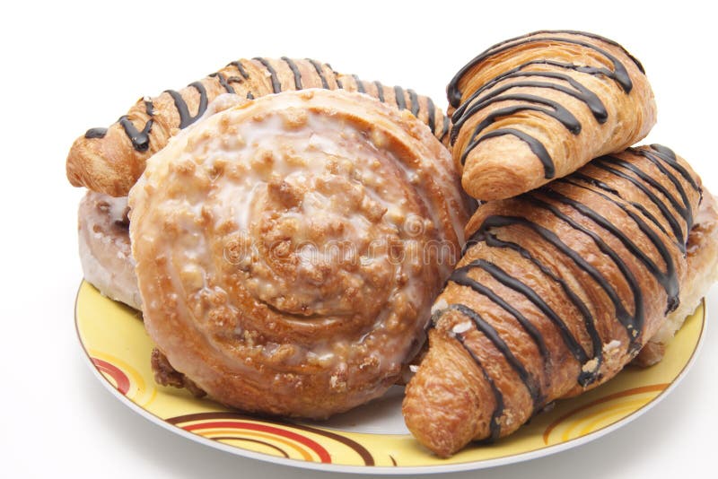 Pastry on ceramics plate stock photo. Image of isolated - 18649750