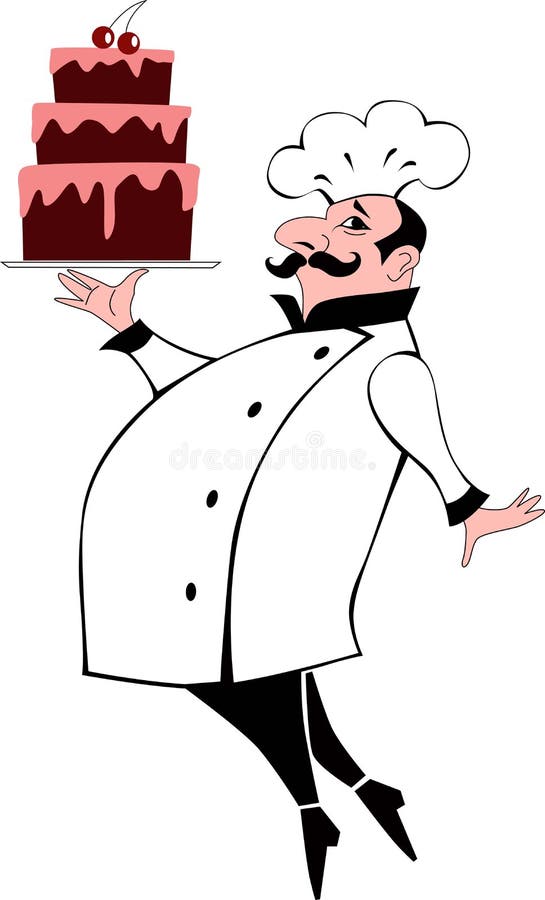 Pastry chef stock vector. Illustration of dessert, happy - 9915612