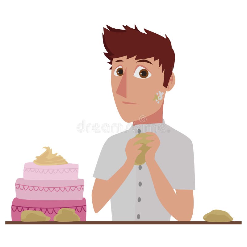 Pastry chef stock illustration. Illustration of baker - 36852890