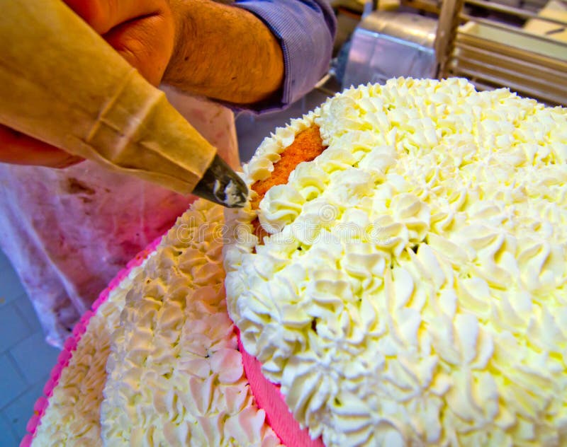 Pastry Chef To Work for Wedding Cake Stock Image - Image of pastry ...