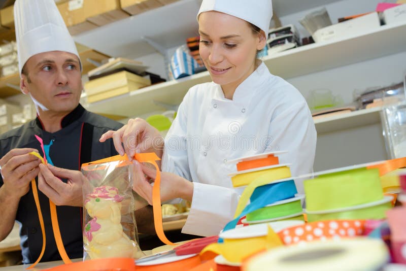 Pastry chefs at work stock photo. Image of cook, cake - 120352846