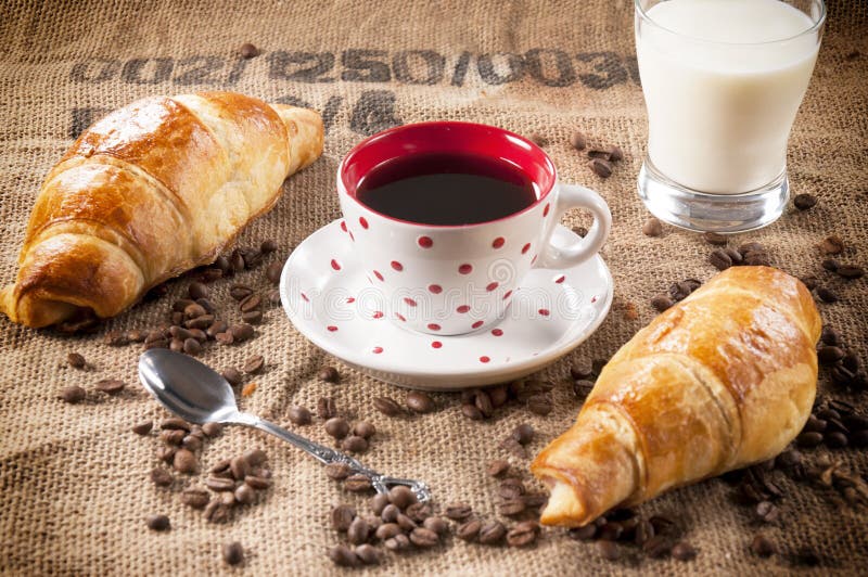 Pastry and coffee stock photo. Image of fresh, biscuit - 48776260