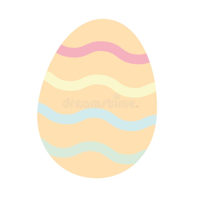 Pastry Colored Easter Egg Vector Stock Vector - Illustration of gift ...