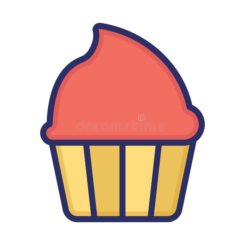 Pastry, Cupcake, Cake, Muffin Fully Editable Vector Icons Stock Vector ...