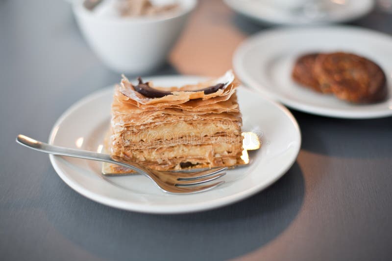 Pastry and custard slice stock image. Image of dessert - 94583325