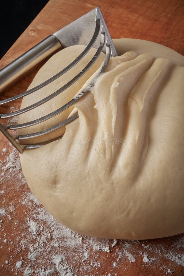 Pastry Cutter and Roll Dough Stock Photo - Image of cooking, messy ...