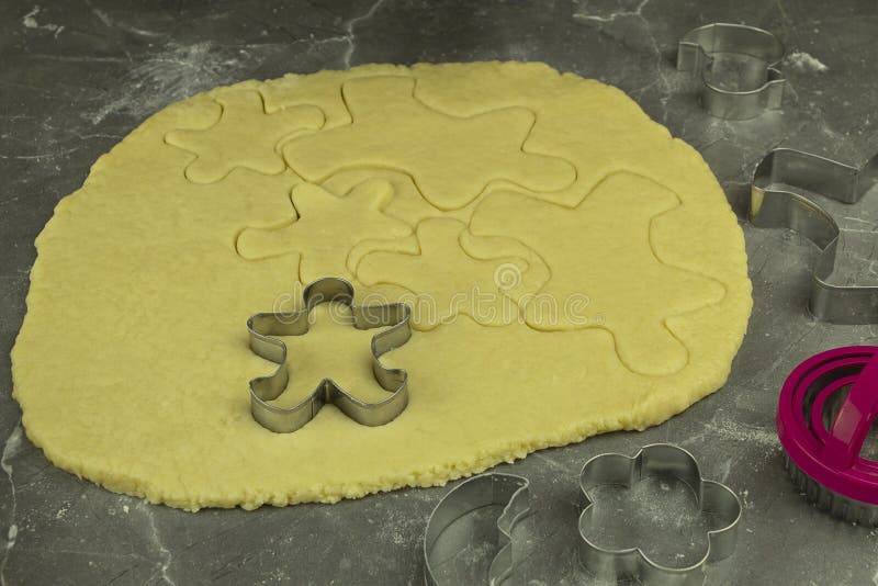 Pastry Dough Rolled Out on the Table Stock Photo - Image of ingredient ...