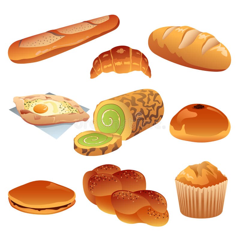 Pastry Icons stock vector. Illustration of toast, clip - 72251982