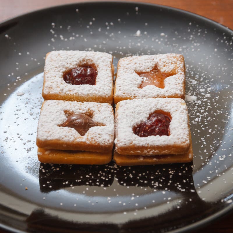 Pastry mignon with cream stock photo. Image of party - 79430430