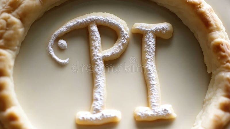 Pastry Pie Crust Pi Symbol, Kitchen, Dessert, Close-up Stock Image ...