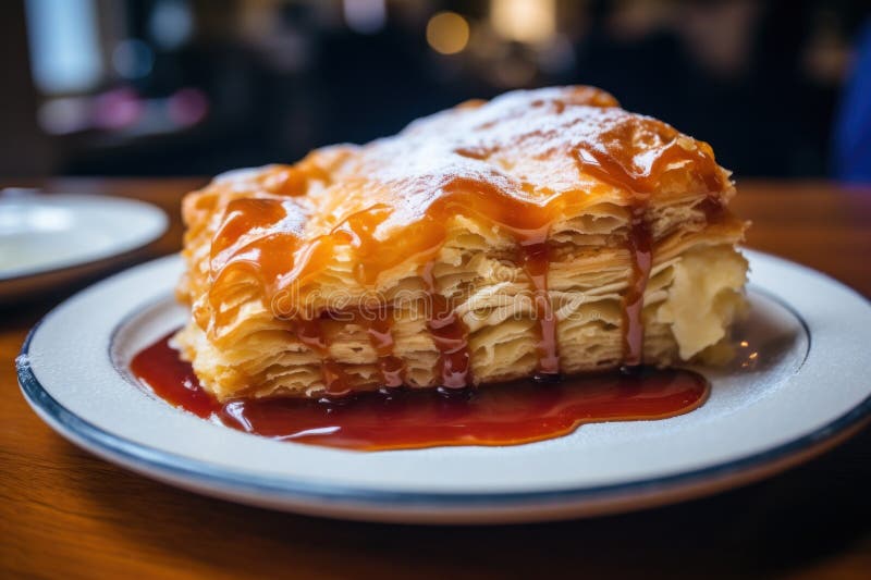 Pastry on Plate stock image. Image of sweet, tasty, dish - 300327531