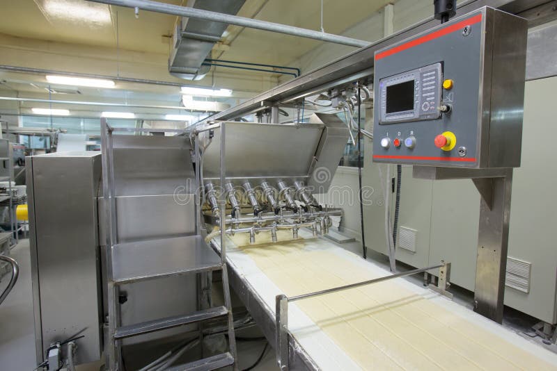 Pastry production line. stock image. Image of industrial - 26917699
