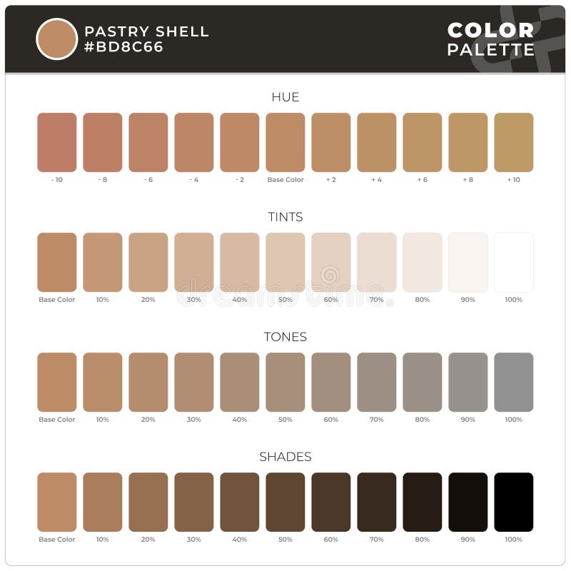 Pastry Shell / Color Palette Ready for Textile. Hue, Tints, Tones and ...