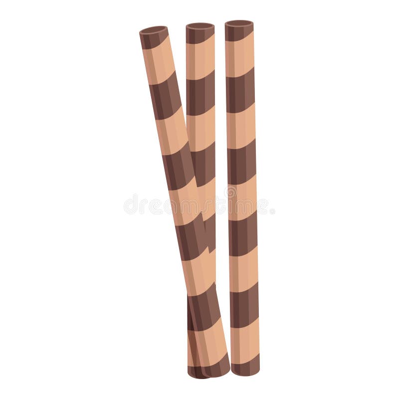 Pastry Wafer Rolls Icon Cartoon Vector. Stick Biscuit Stock Vector ...