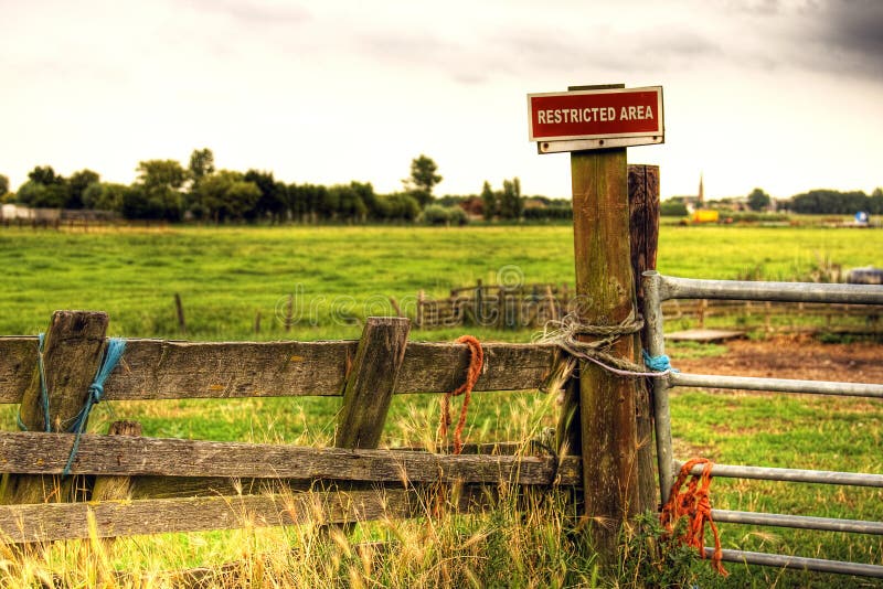 Pasture fence stock photo. Image of trees, scary, rural - 16709740